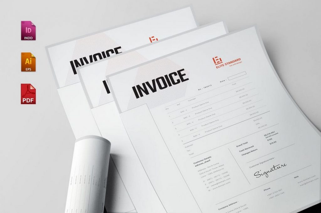 20+ Best Invoice Templates for InDesign & Illustrator (Free + Premium ...