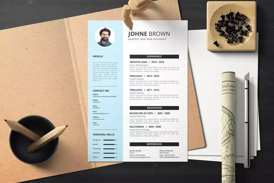 Simple Modern Resume Template | Design Shack