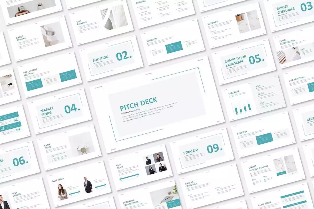 Simple Pitch Deck Clean PowerPoint Template | Design Shack