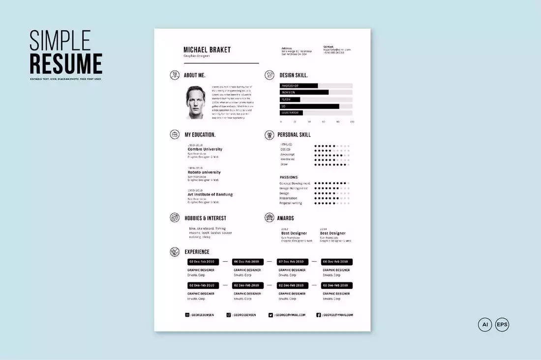 Simple Resume Template | Design Shack