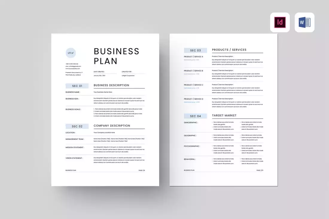 Simple Word Business Plan Template | Design Shack Simple Word Business Plan Template | Design Shack