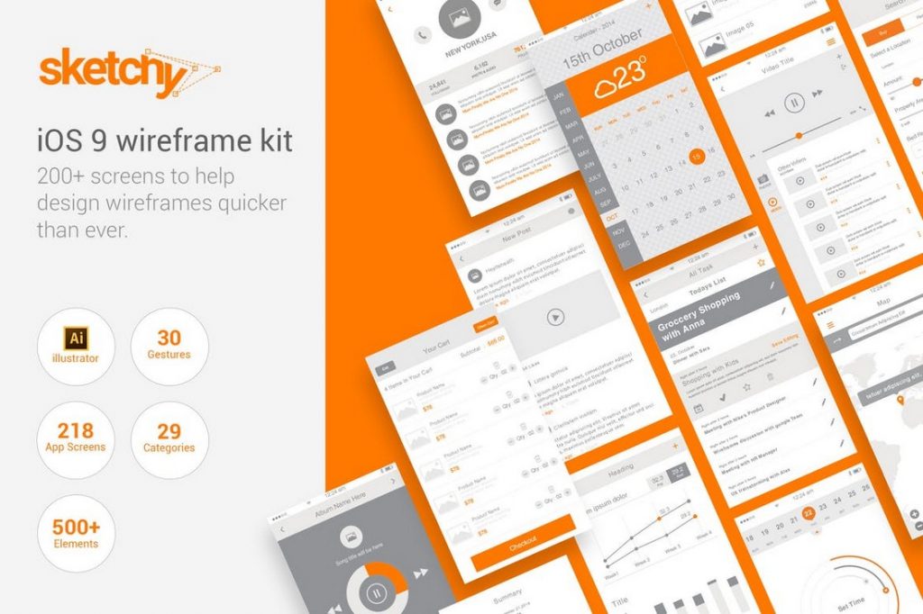 35+ Mobile App Wireframe Templates: iPhone + Android | Design Shack