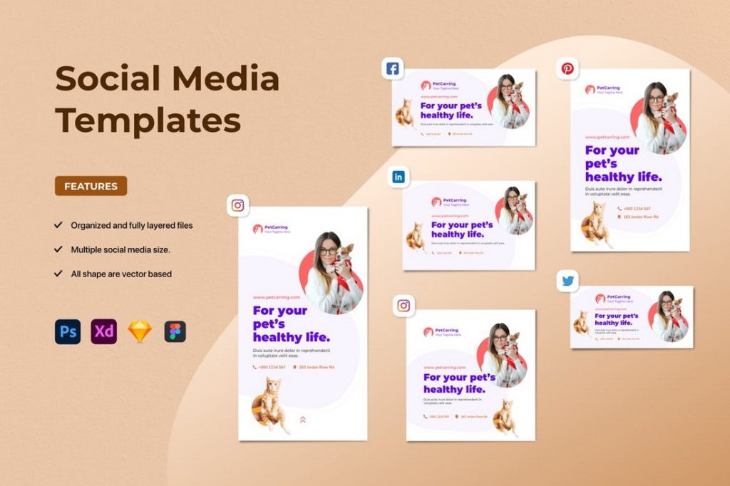 60+ Best Social Media Kit Templates & Graphics 2023 | Design Shack