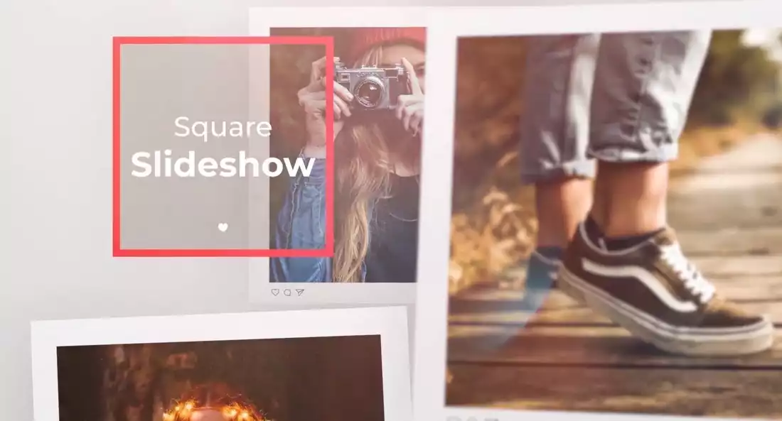 Square Photo Slideshow FCPX Template | Design Shack