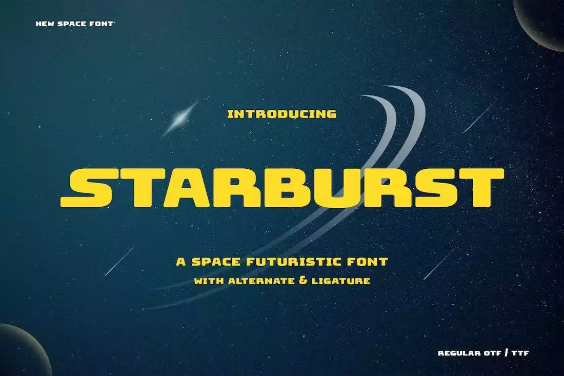 Starburst Futuristic Font | Design Shack