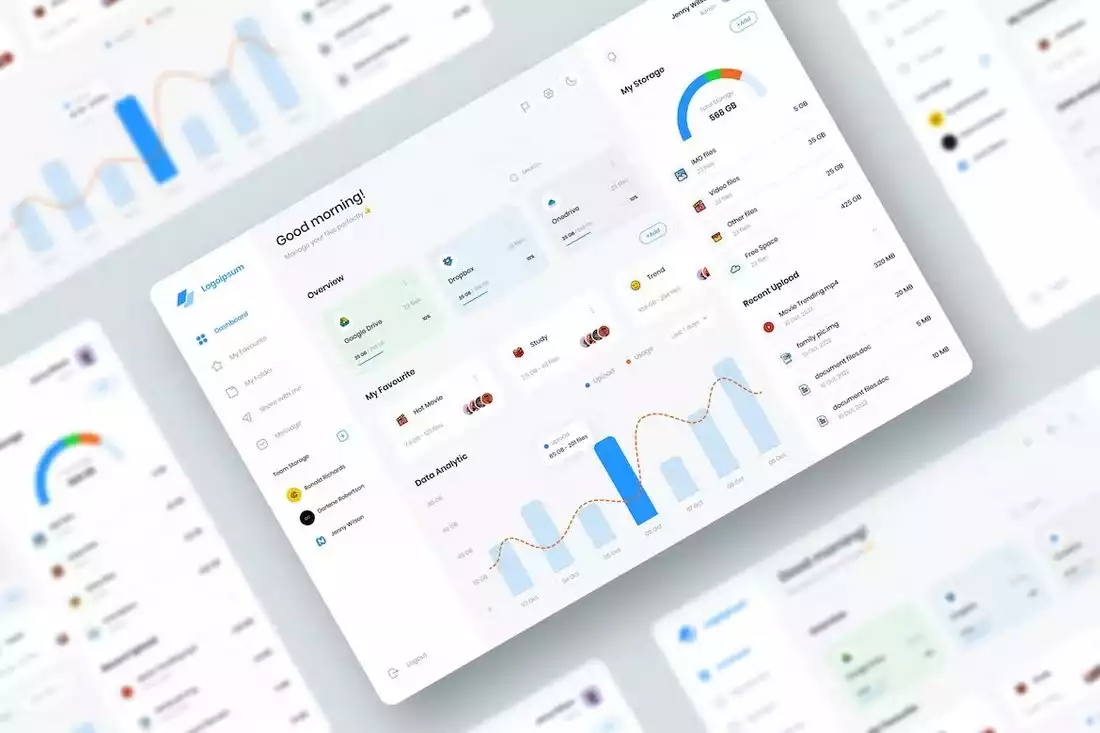 Storage Dashboard UI KIT for Figma | Design Shack