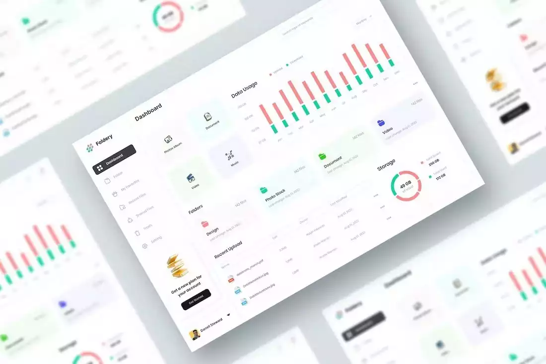 Storage Dashboard UI KIT for Figma | Design Shack