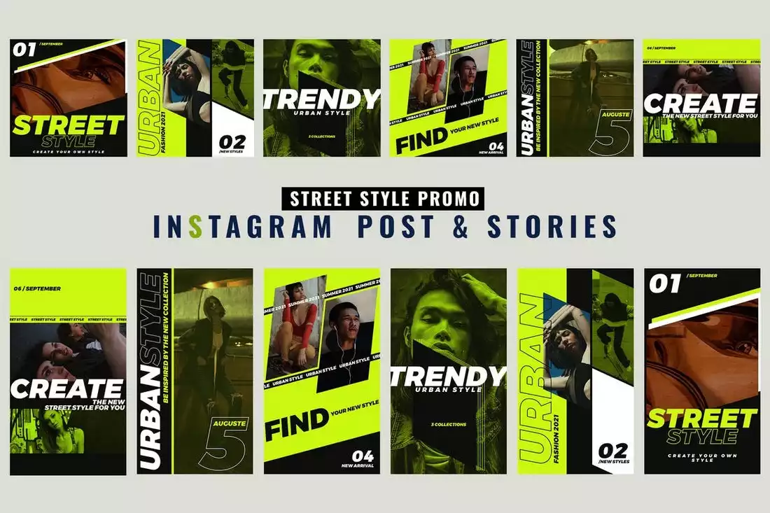 Street Style Instagram Post & Story Templates | Design Shack