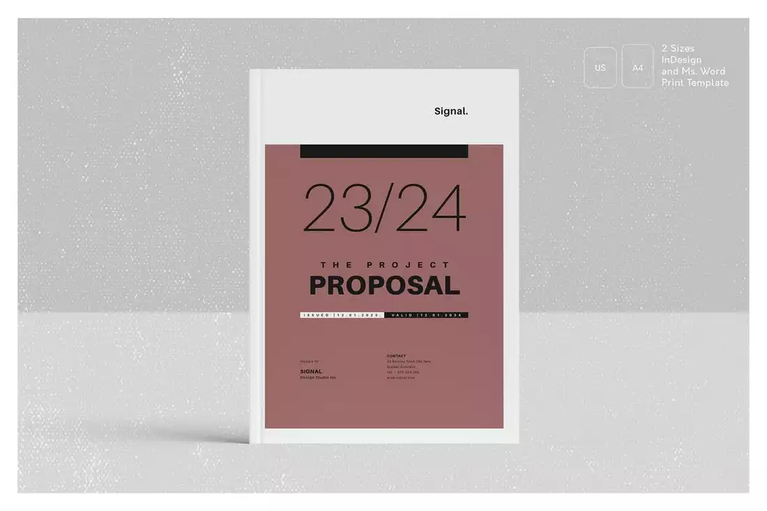 Stylish Project Proposal Word Template | Design Shack