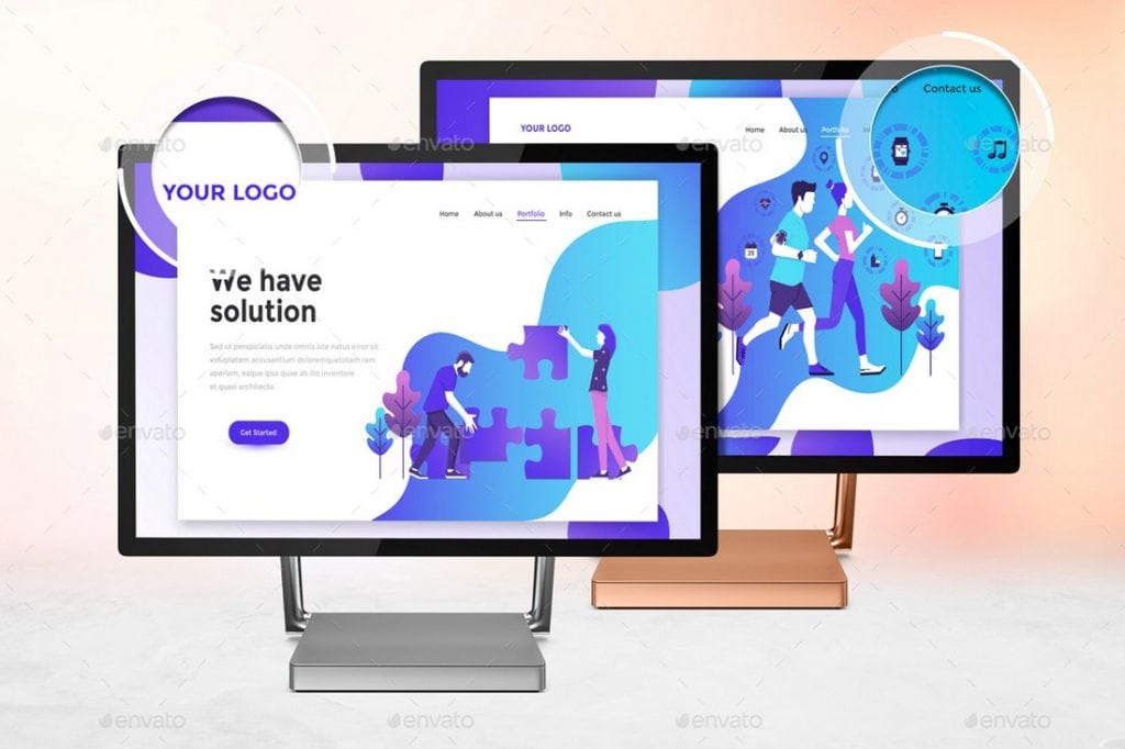 35+ Desktop Computer Mockup Templates | Design Shack