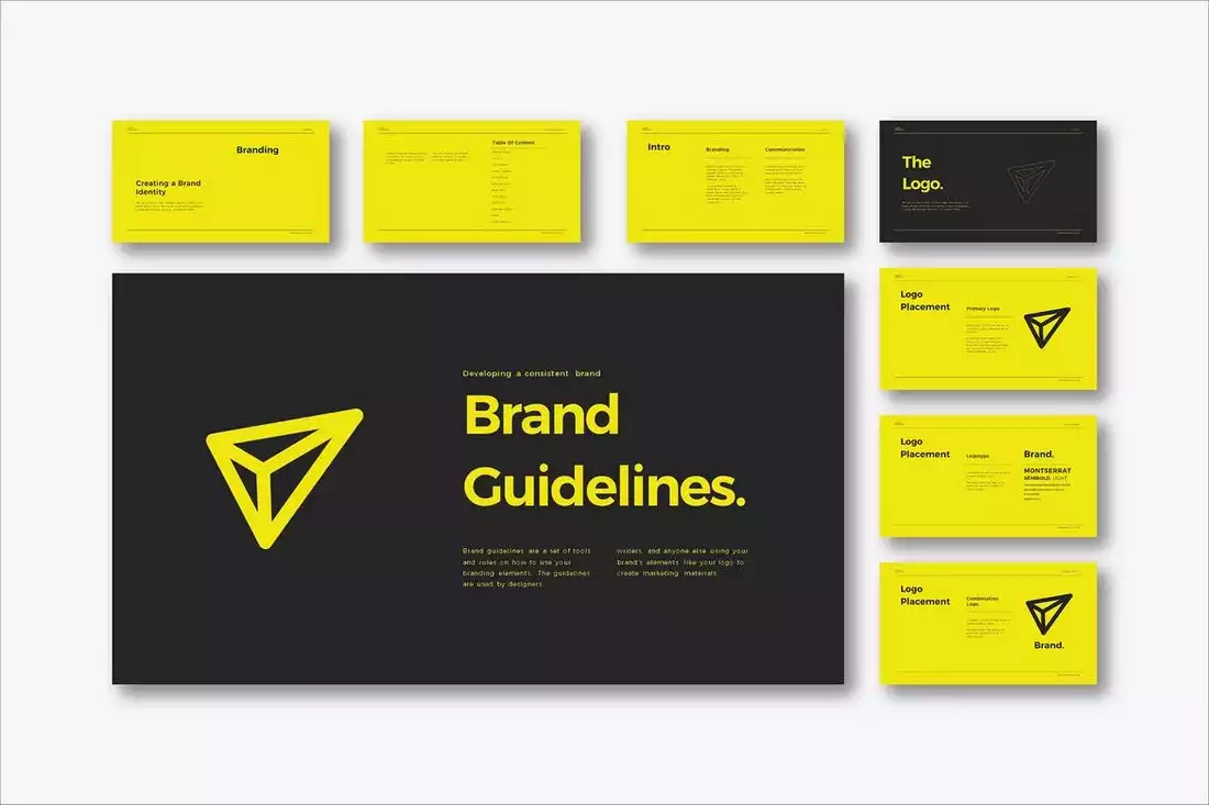 Swiss Minimal Brand Guidelines PowerPoint Template | Design Shack
