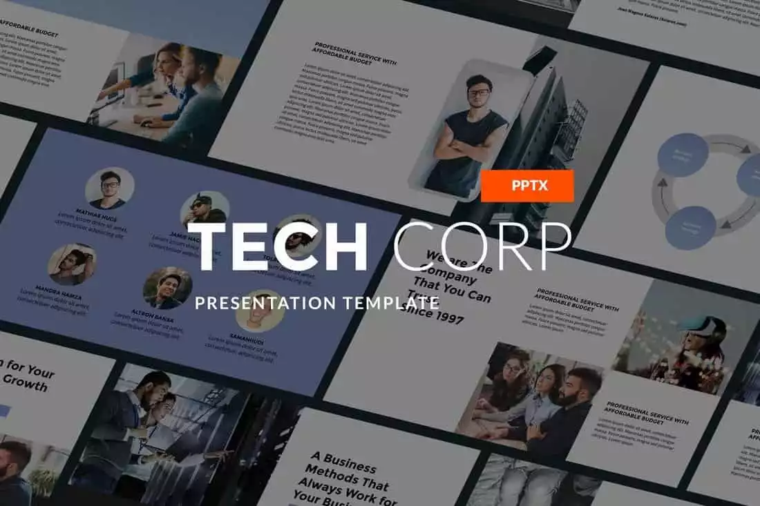 Tech Corp Startup PowerPoint Template | Design Shack
