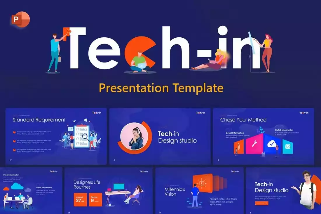 Tech in Tech Modern Technology PowerPoint Template | Design Shack