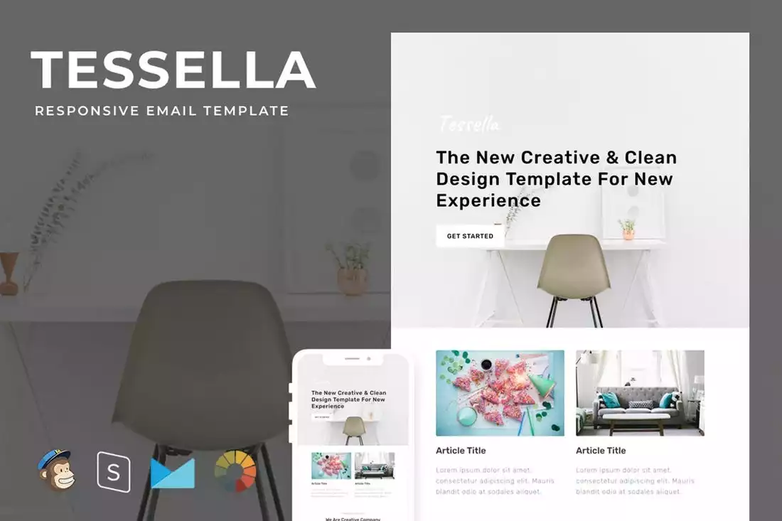 Tessella Modern Responsive Email Template | Design Shack
