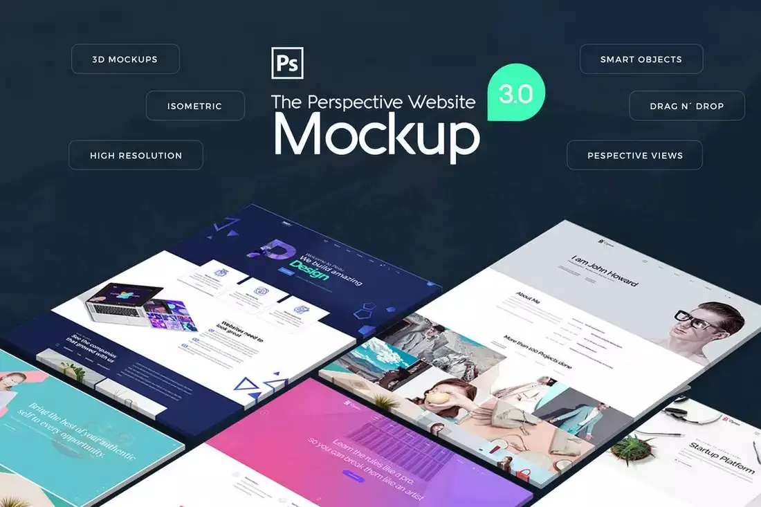 The Perspective Website Mockup 3.0 | Design Shack