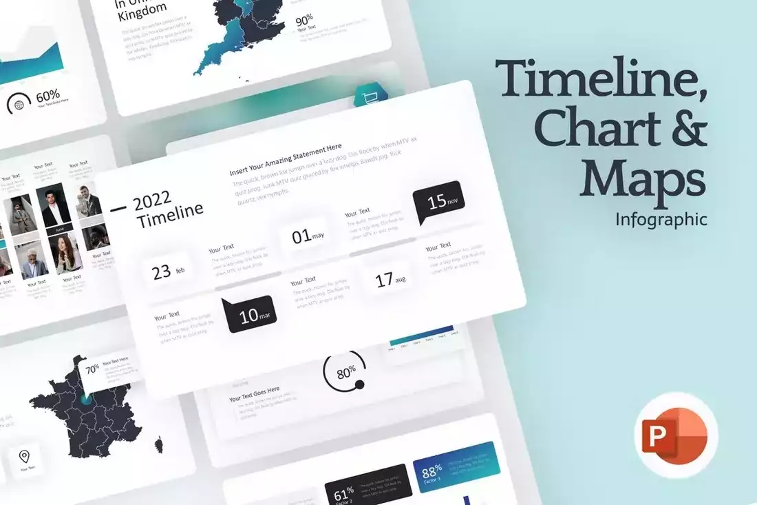 Timeline Maps & PowerPoint Chart Templates | Design Shack