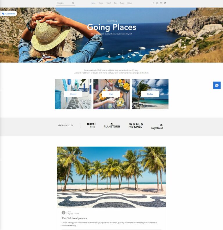 20+ Best Wix Blog Templates & Examples (Create a Blog on Wix) | Design ...