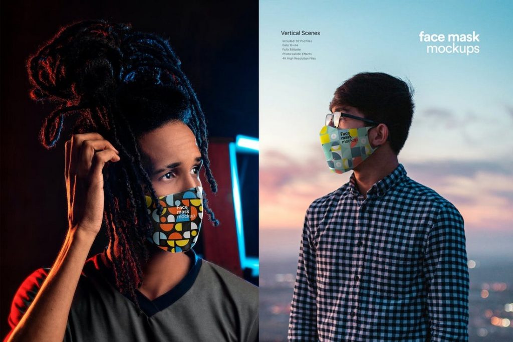 35+ Template & Hamparan Mockup Masker Wajah – desainae.com