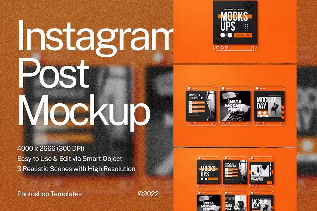 Trendy Instagram Post Mockups | Design Shack