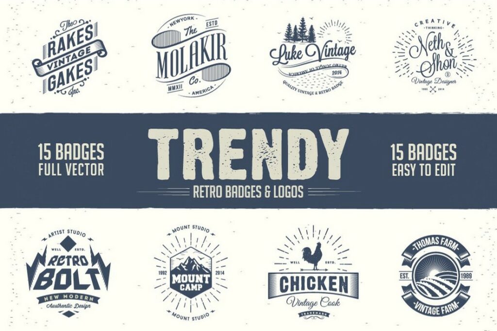 28+ Best Retro & Vintage Logo Templates for 2025 | Design Shack