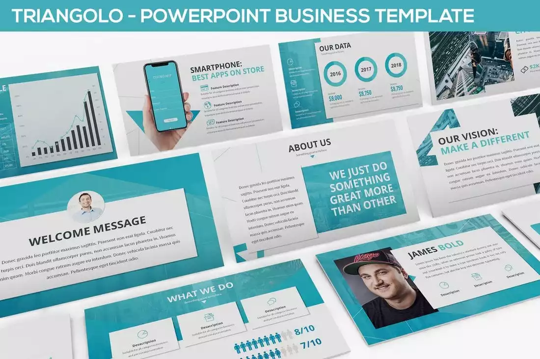 Triangolo Business & Technology PowerPoint Template | Design Shack