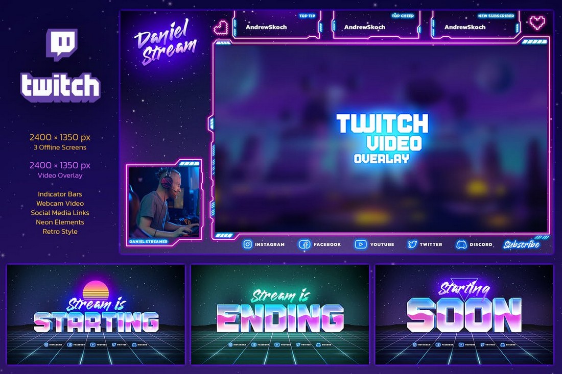 30 Best Twitch Stream Overlay Templates In 2023 Free Premium Web 