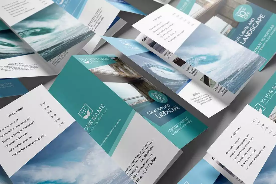 US Letter Tri-Fold Brochure Mock-Up | Design Shack