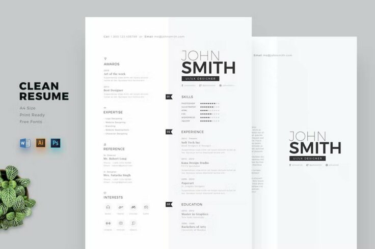 25+ Best Minimal Resume Templates in 2023 – Yes Web Designs