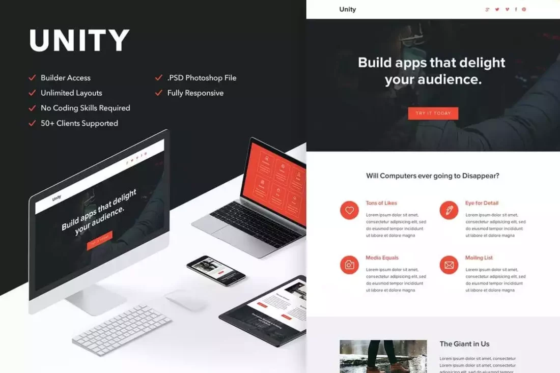 Unity Simple & Clean Email Newsletter Template | Design Shack