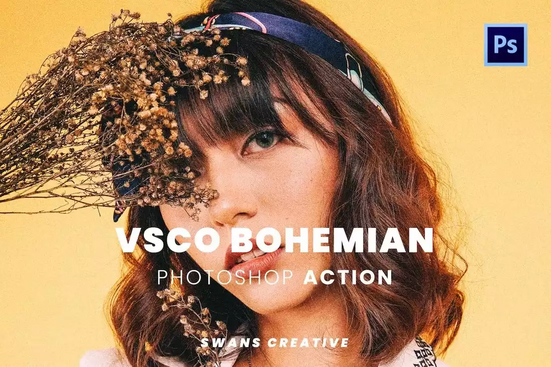 VSCO Bohemian Photoshop Action | Design Shack