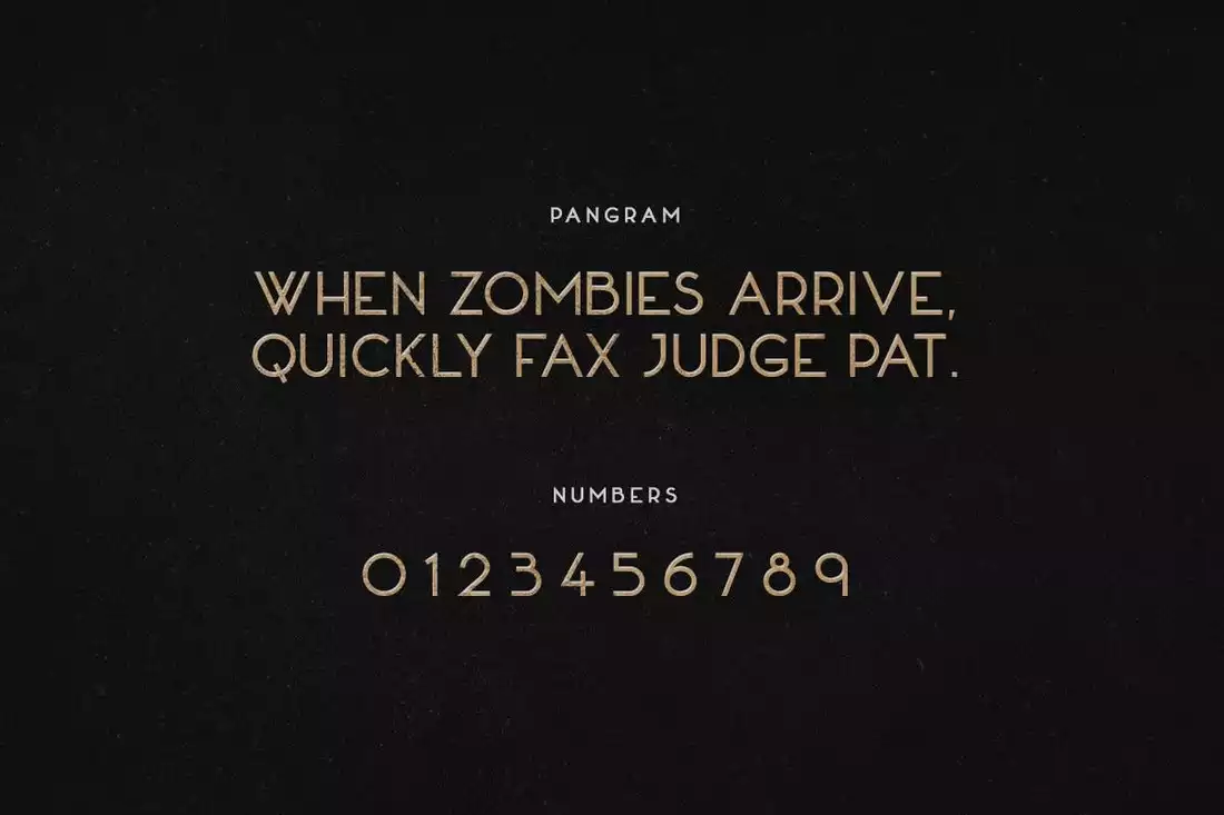 Valencia Art-Deco Font With Numbers | Design Shack