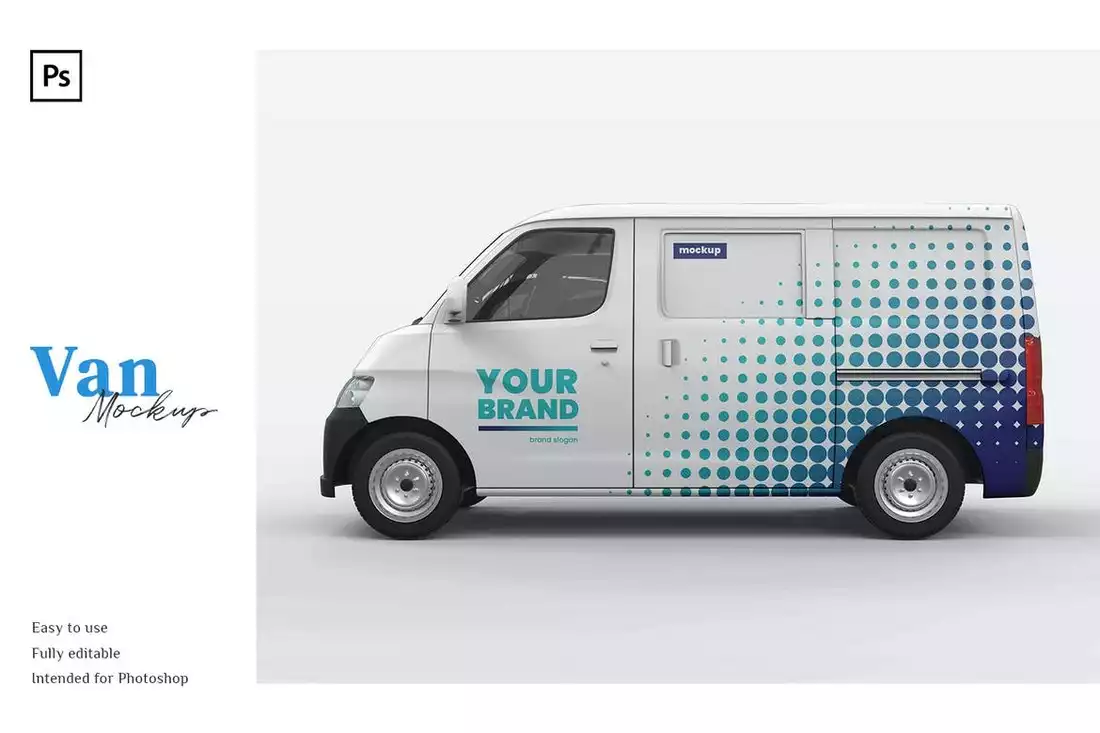 Van Side View Decal Mockup | Design Shack