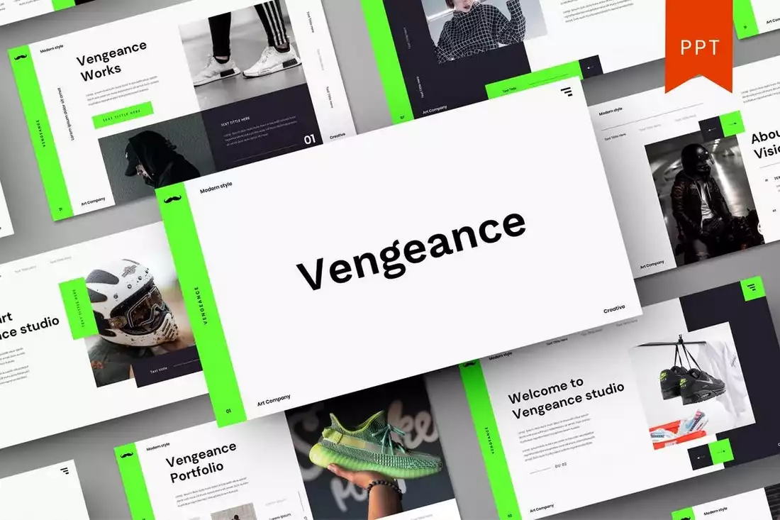 Vengeance Pitch Deck Template | Design Shack