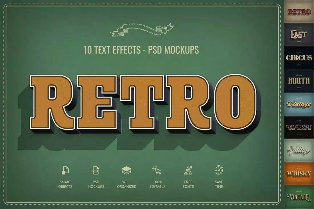 Vintage & Retro Text Effects for Photoshop | Design Shack
