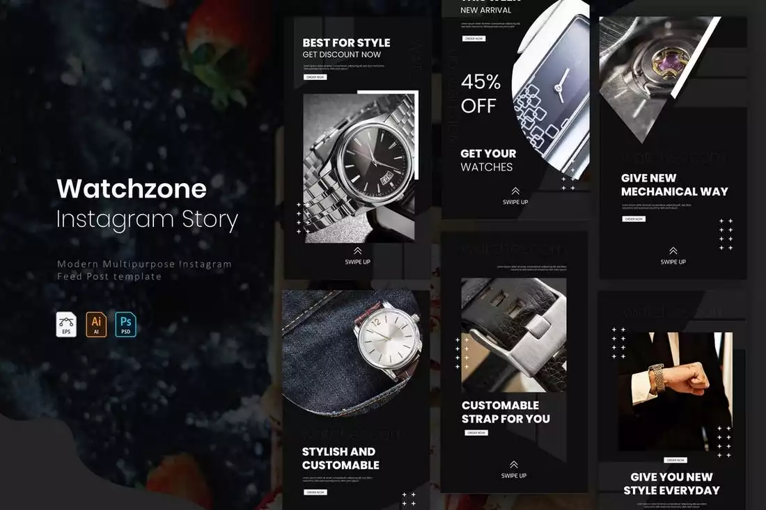 Watchzone Instagram Frame Story Templates | Design Shack