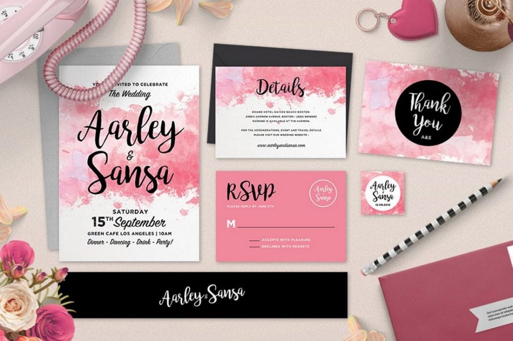 60+ Wonderful Wedding Invitation & Card Design Samples | Design Shack