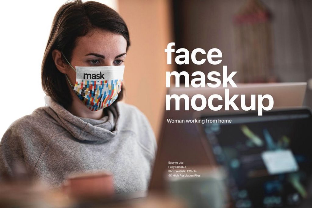 35+ Face Mask Mockup Templates & Overlays | Design Shack