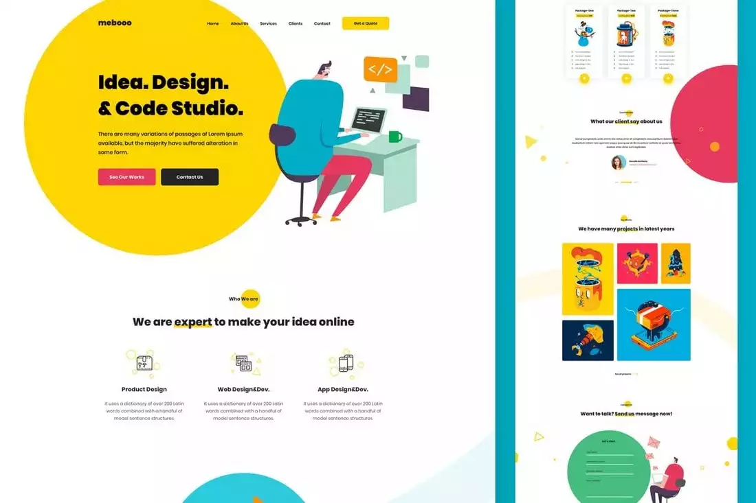 Web Studio Sketch Website Template | Design Shack