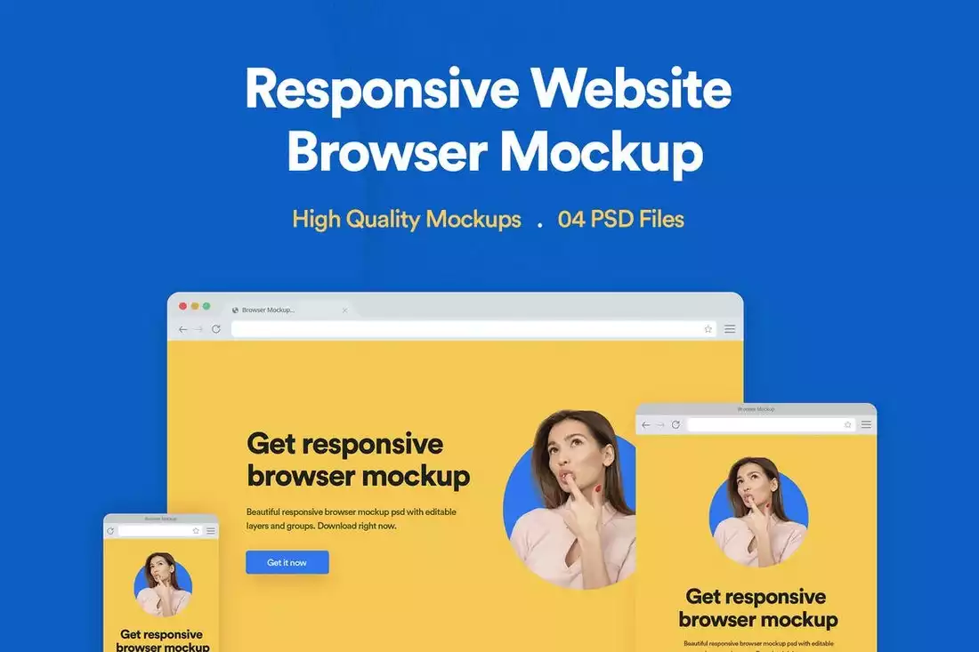Website Browser Mockup PSD Template | Design Shack