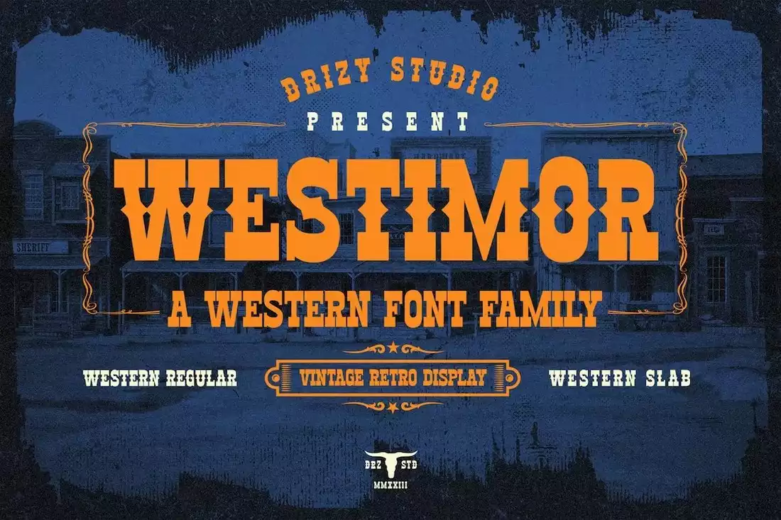 Westimor Western Retro Font Family | Design Shack