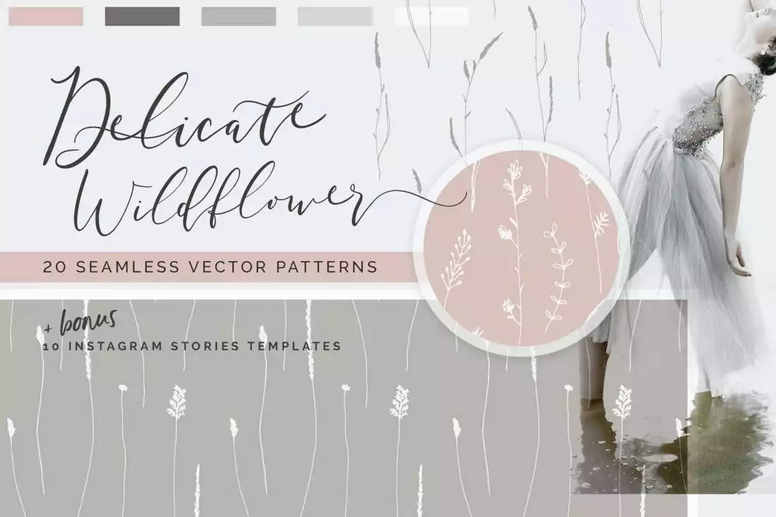 Wildflower Simple Floral Patterns & Templates | Design Shack