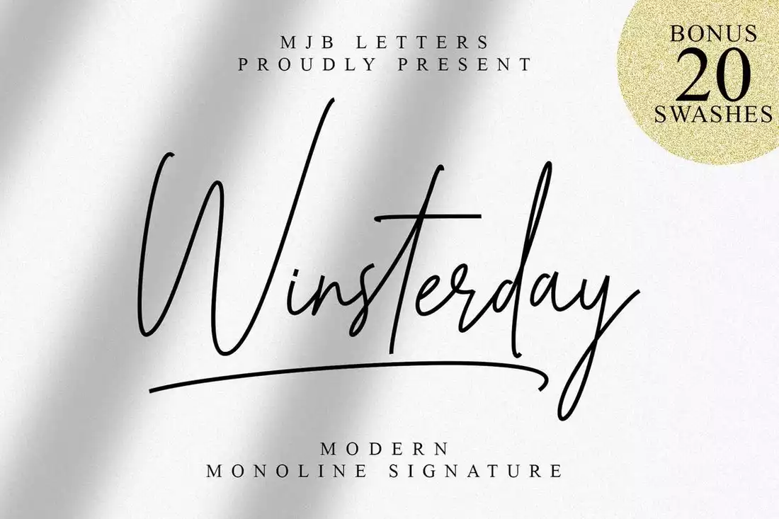 Winsterday Thin Cursive Font Design Shack