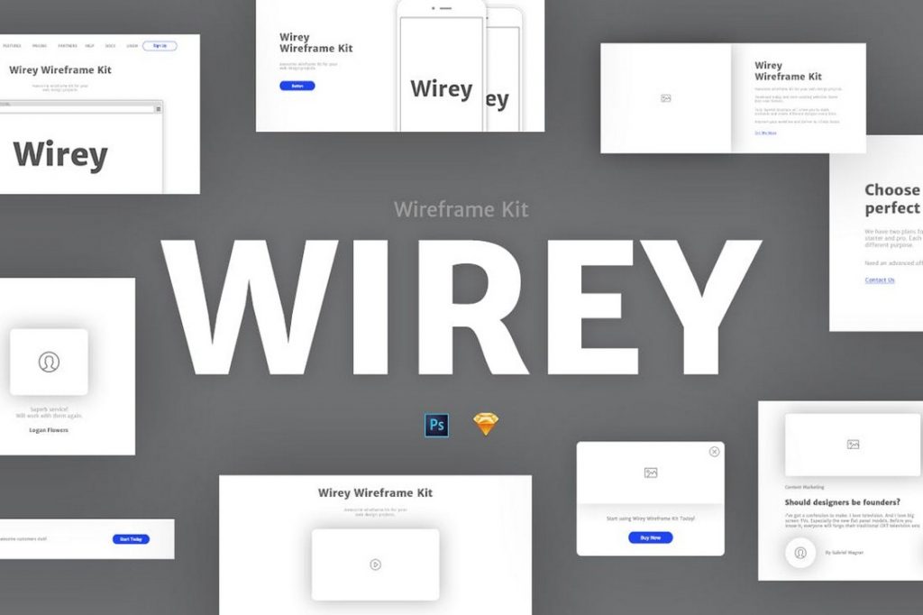 30+ Website Wireframe Templates (For Sketch, Photoshop + More) – Yes ...