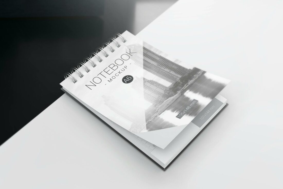 A6 Spiral Notebook Mockups | Design Shack