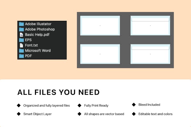 Abstract Envelope Template for Word | Design Shack