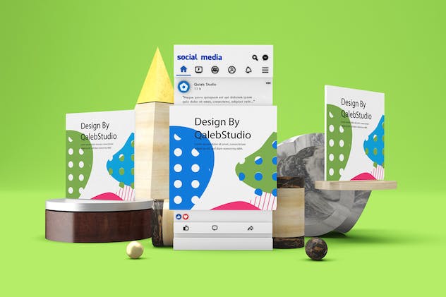 Abstract Facebook Ad Mockup | Design Shack