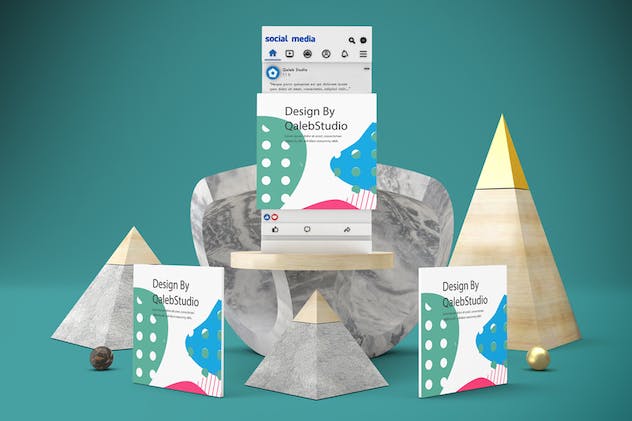 Abstract Facebook Ad Mockup | Design Shack