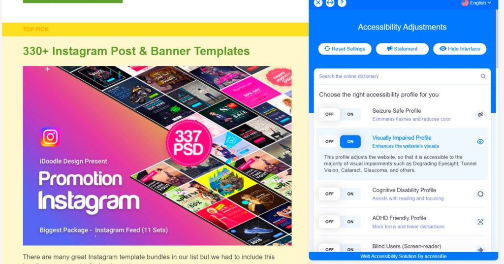 accessiBe: Optimize for Accessibility Using AI Technology | Design Shack