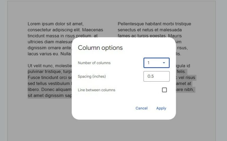 How to Make Columns in Google Docs | Design Shack