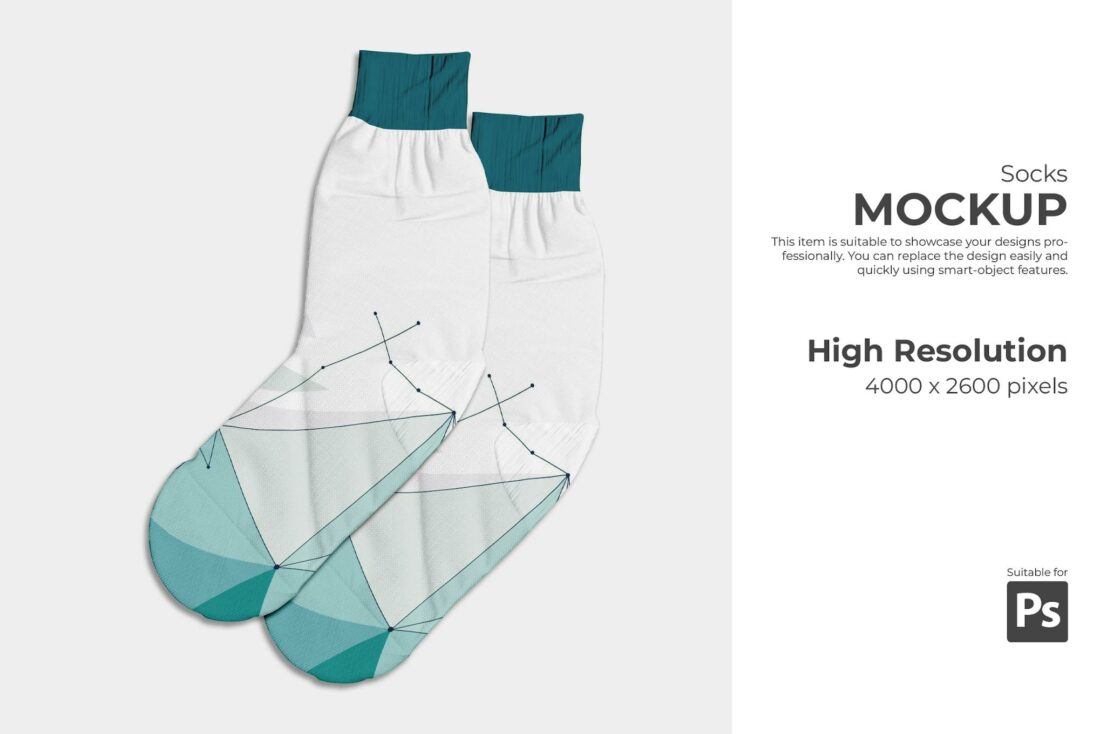 Adorable Baby Socks Mockup | Design Shack